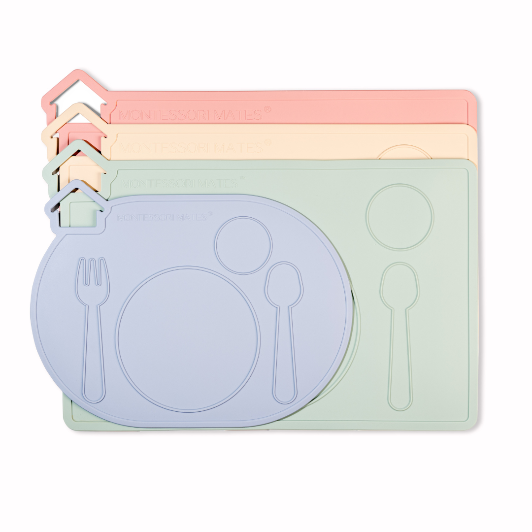 Montessori Mates® Mini Silicone Montessori Placemat - Table Setting Guide