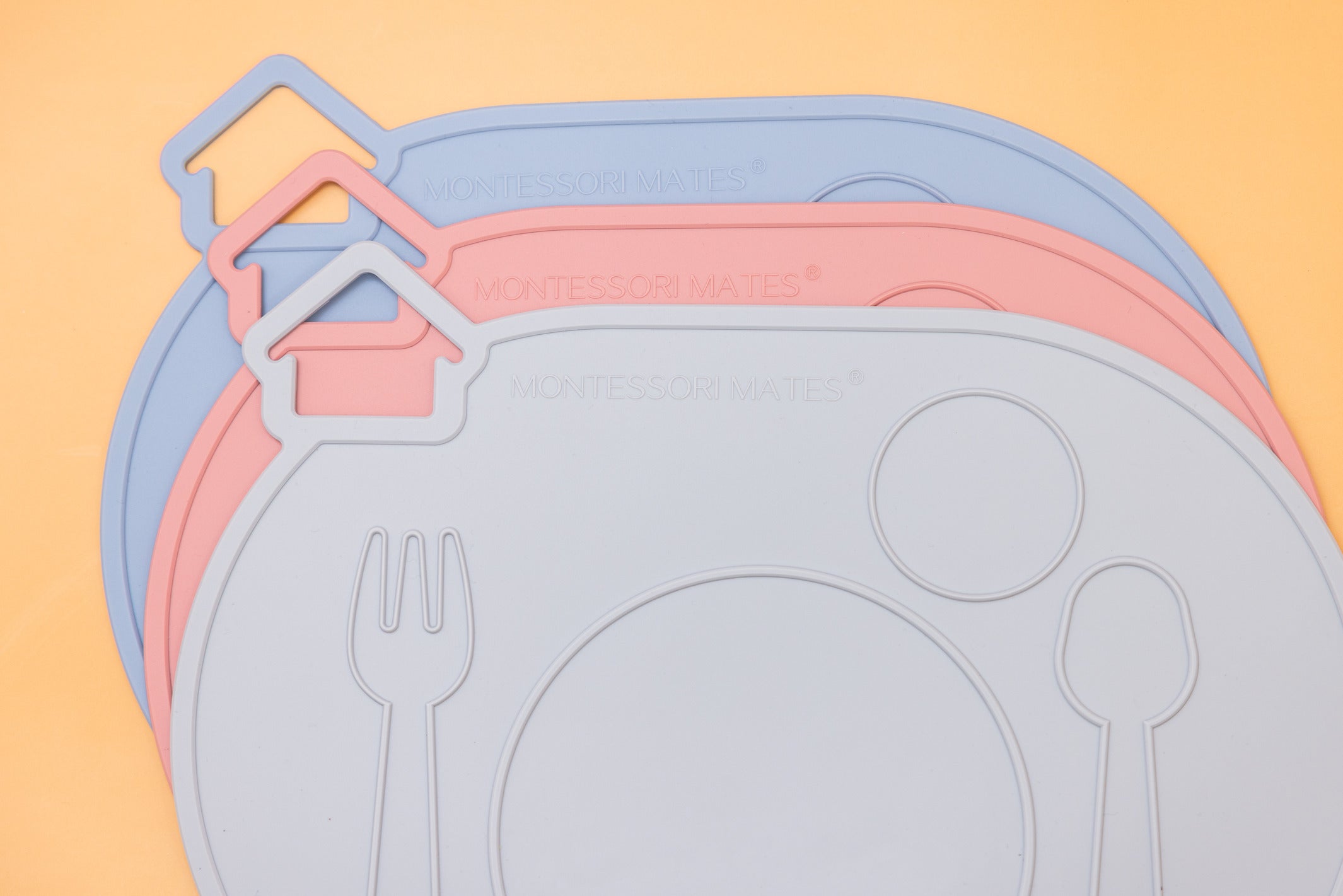 Montessori Mates® Mini Silicone Montessori Placemat - Table Setting Guide